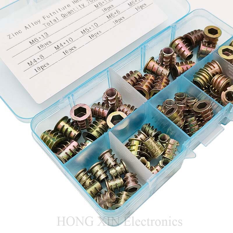 70 Stks/set M4/M5/M6 Zinklegering Draad Voor Hout ... – Vicedeal