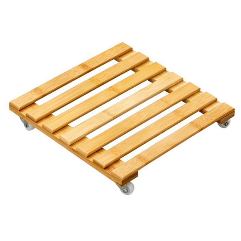 Bamboo Plant Stand with Wheels, Mobile Flower Pot ... – Grandado