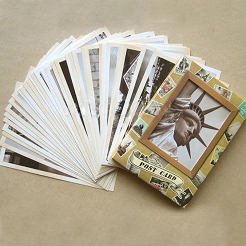 32Pcs Vintage Famous Building Retro Old Travel Pos... – Grandado