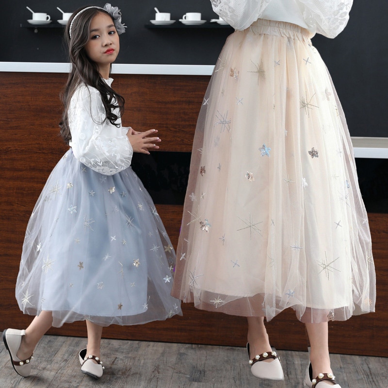 Girls Skirts Mesh Kids Tutu Skirts Sequined Prince... – Grandado