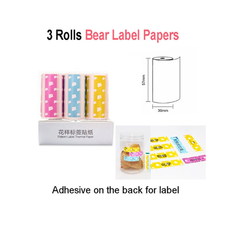 3 Rolls 57*30Mm Thermisch Papier Label Papier Stic... – Vicedeal