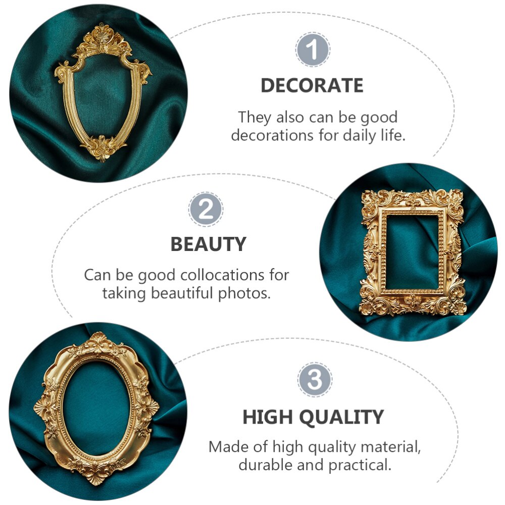 1 Set 4 Pcs Photo Props Retro Photo Frames Photogr... – Grandado