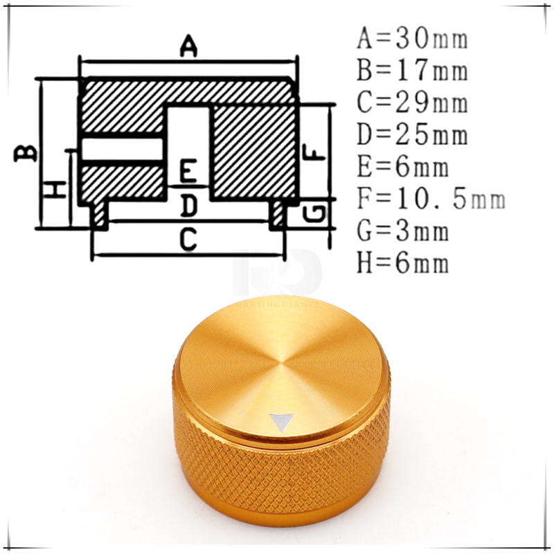 1PCS 30×17mm All aluminum Knurled knob cap Biliary... – Grandado