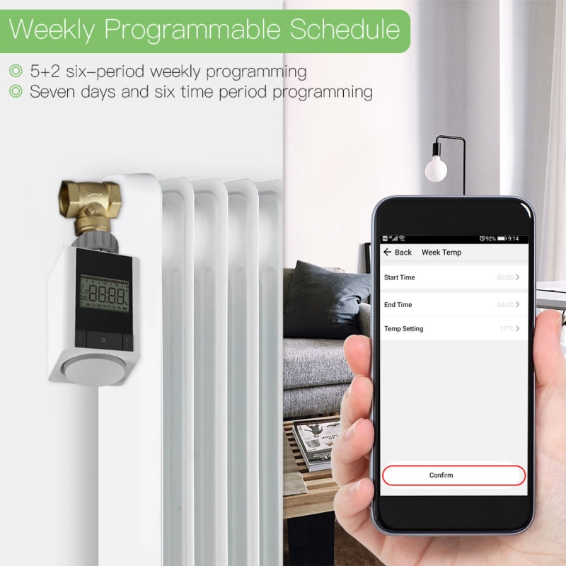 Tuya ZigBee 3.0 Smart Thermostat Heater TRV Thermo... – Vicedeal