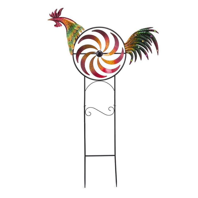 1pc Metal Windmill Rooster Wind Spinners Statue Ha... – Grandado