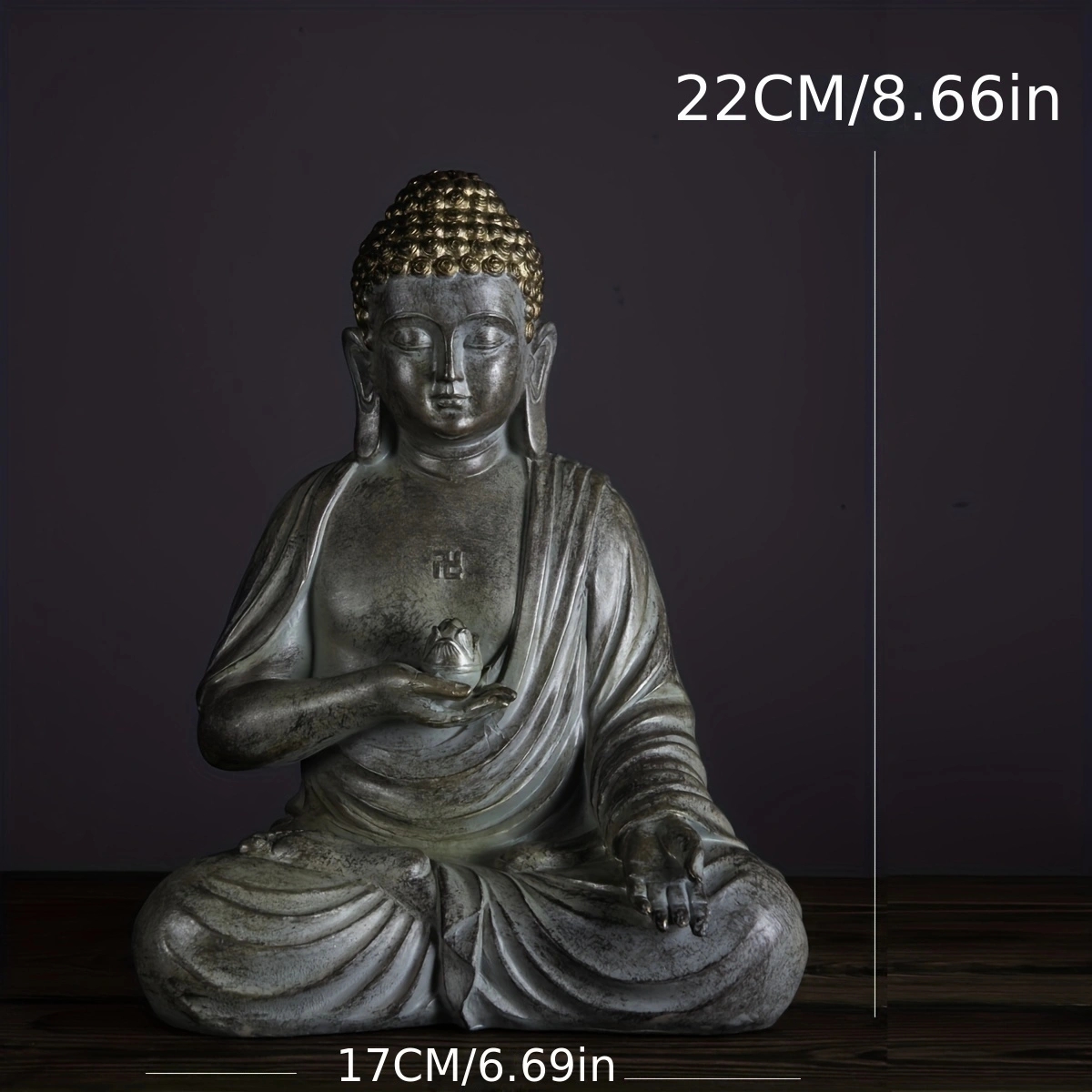 1pc Single-handed Lotus Buddha Statue Sculpture, I... – Grandado