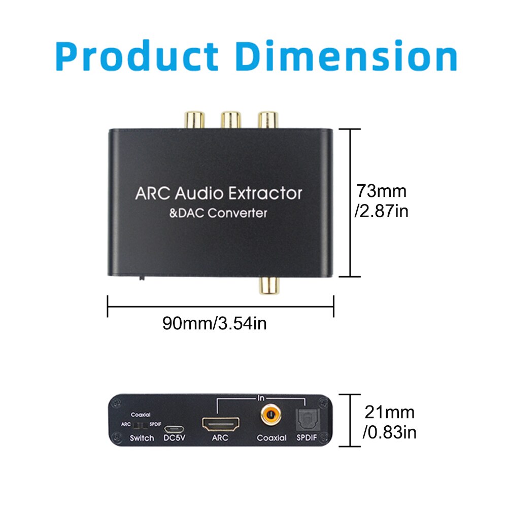 192KHz Volume Adjustable Universal Adapter Audio E... – Grandado