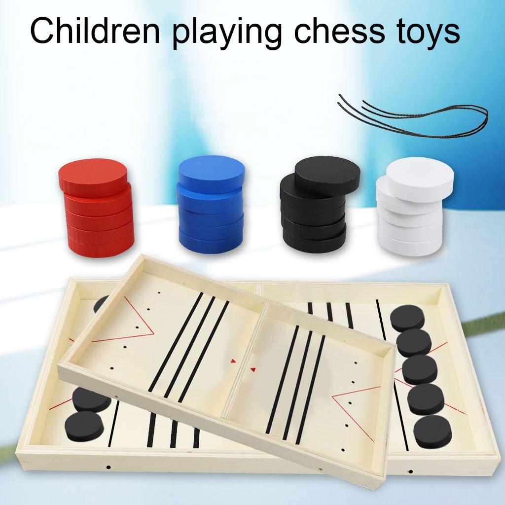 Fast Hockey Sling Puck Board Game Catapult Chess P... – Grandado