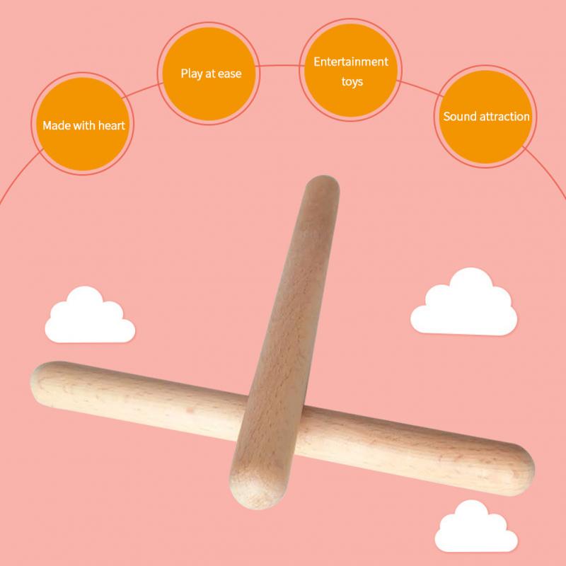 8Pairs Orff Home School Claves Natural Hardwood In... – Grandado