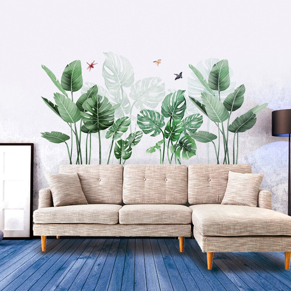 Removable 3D Green Plant Wall Stickers DIY Large L... – Grandado