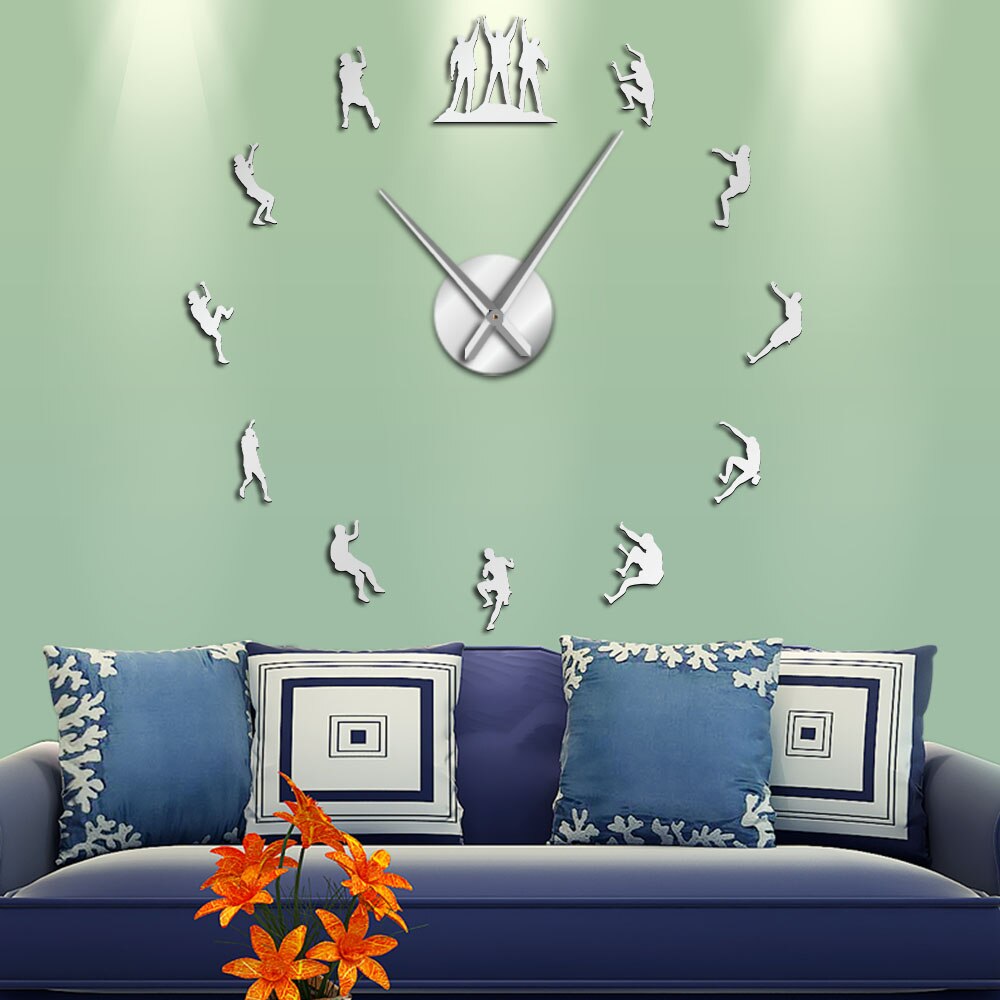 Climbers 3D DIY Wall Clock Frameless Large Wall Cl... – Grandado