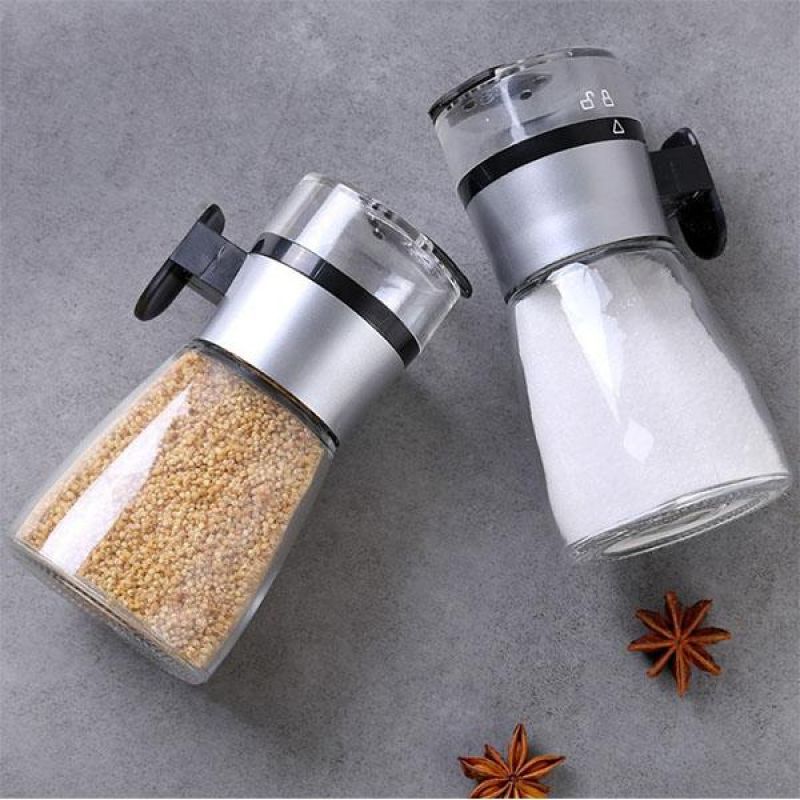Push-type Salt Dispenser Spice Shaker salt shaker salt and pepper spice ...