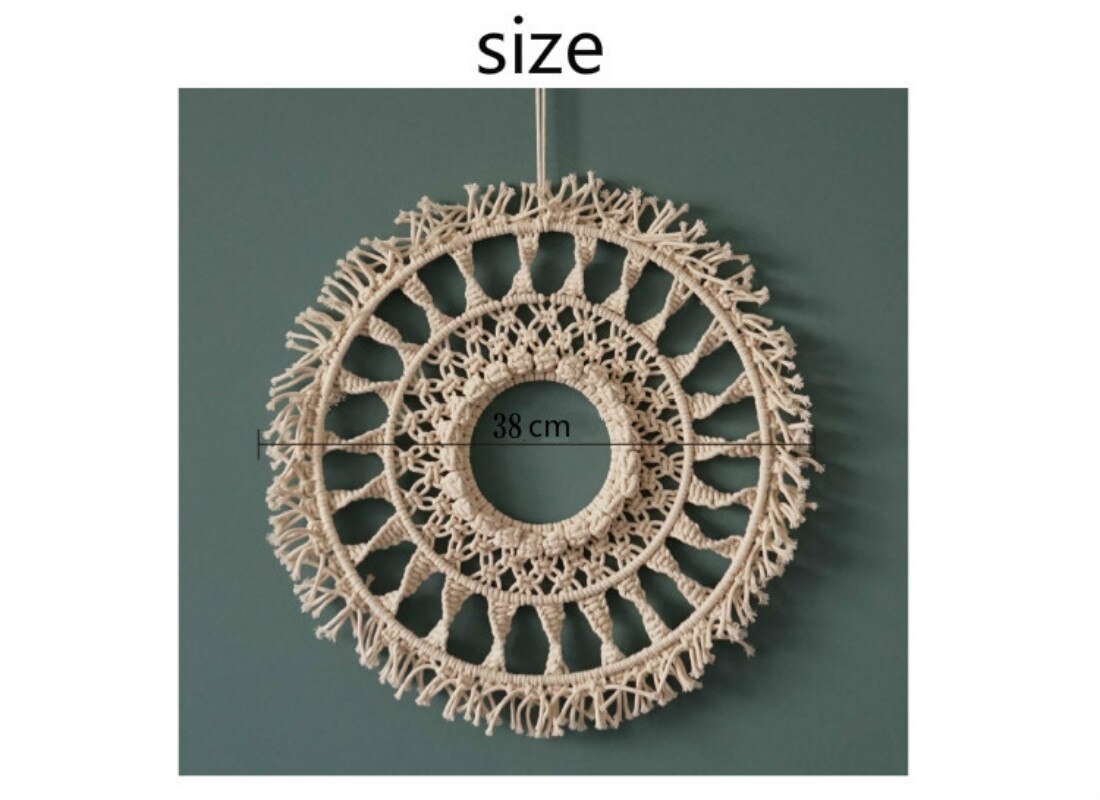 Macrame Round/circle Mandala In Cotton Tapestry Wa... – Grandado