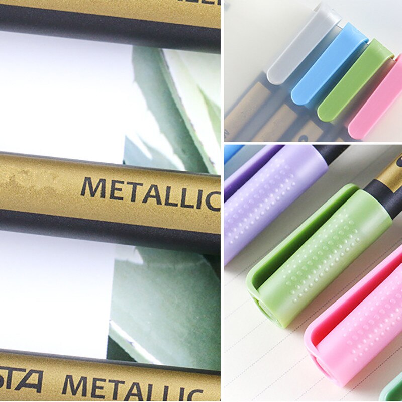 Set van 10 STUKS Kleur Metallic Verf Marker Pennen... – Grandado
