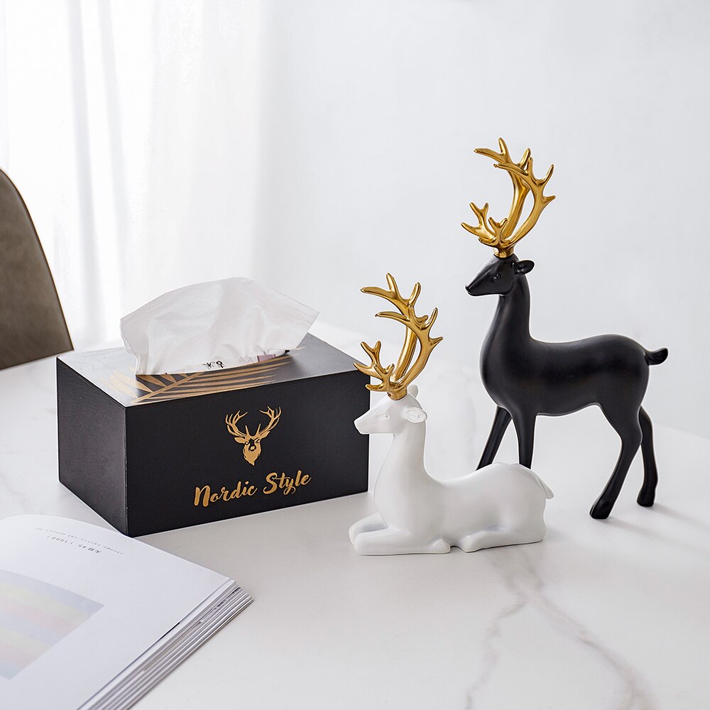 Nordic Black and White Deer Decoration Home Decor ... – Vicedeal