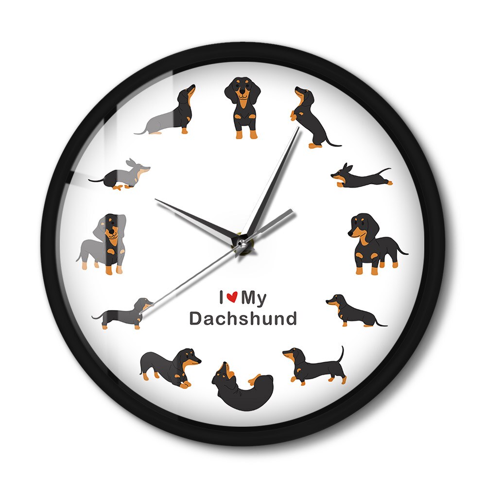Dachshund Dog Silhouette Lighted Wall Clock Adorab... – Vicedeal
