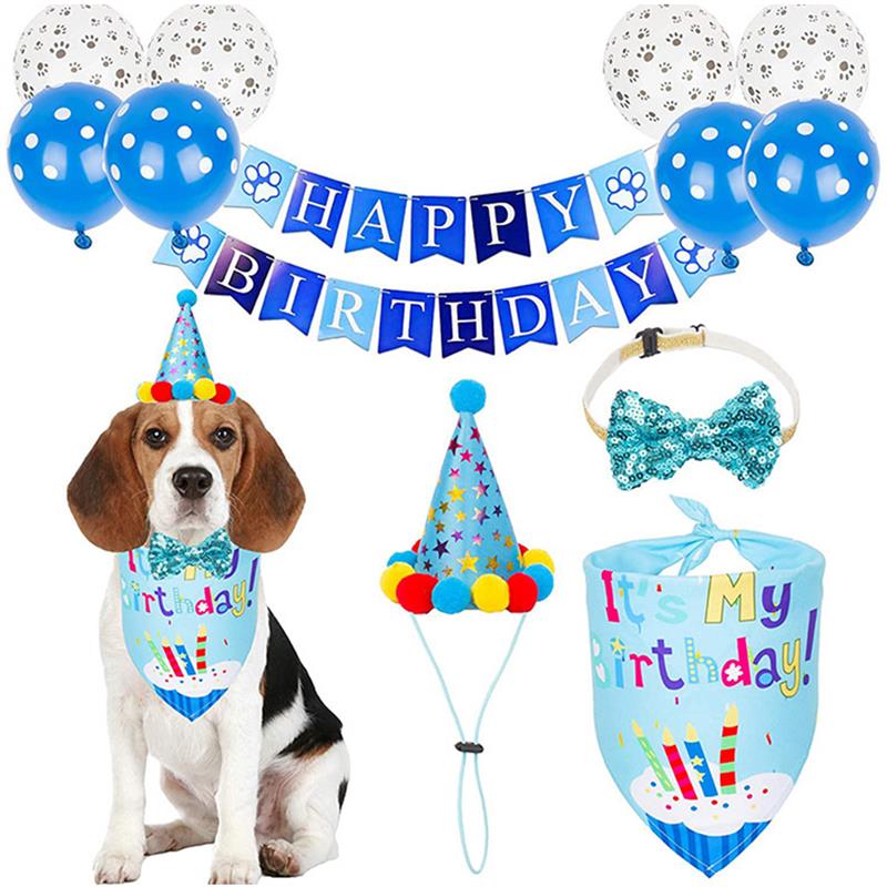 Dog Costume Decor Supplies Dogs Happy Birthday Ban... – Grandado