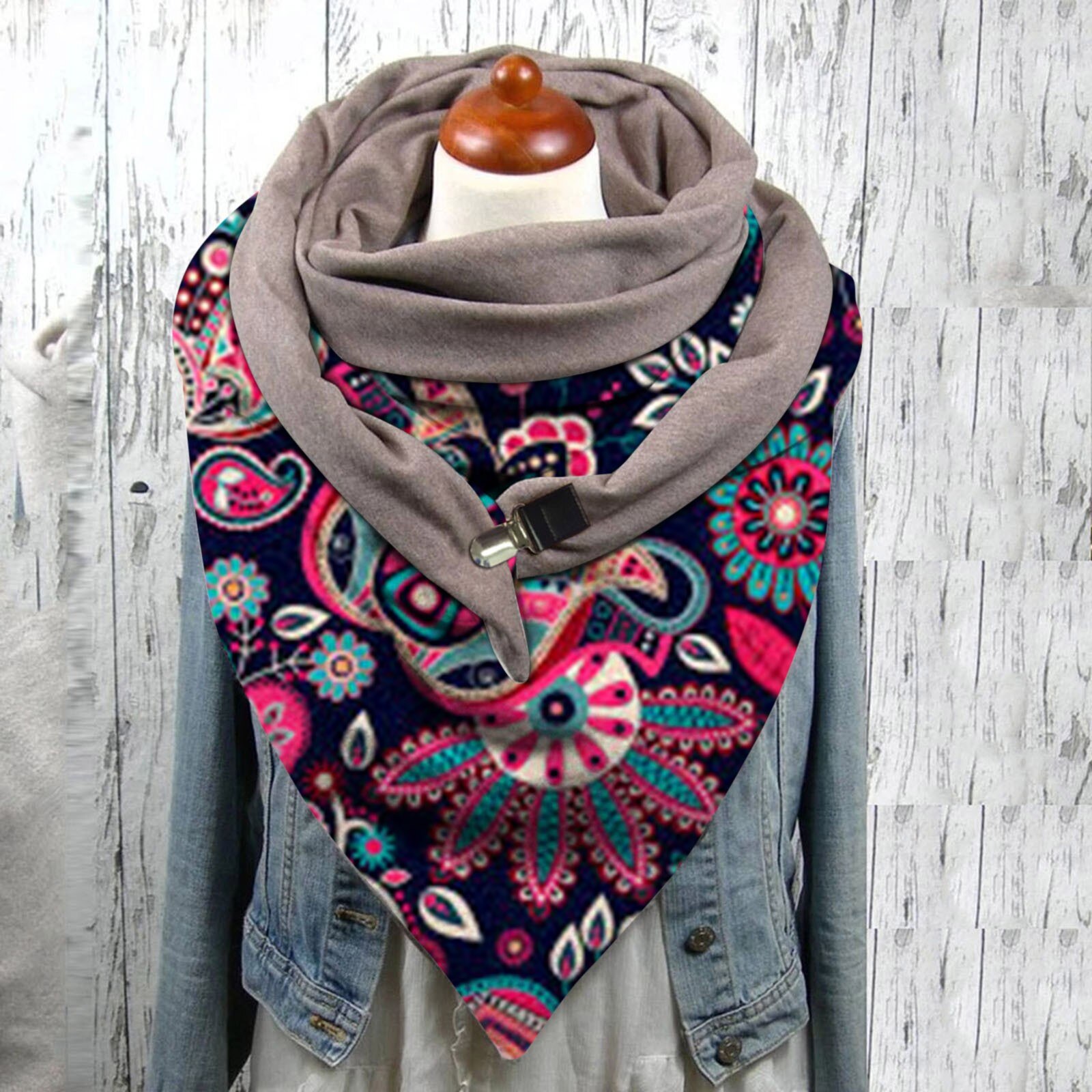 4@ Ethnic Scarf Women Women Printing Scarf Shawls ... – Grandado