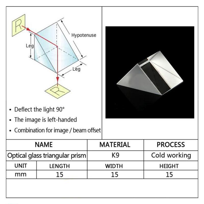 15 x 15 x 15mm optiske glas prismer trekantede lso... – Grandado
