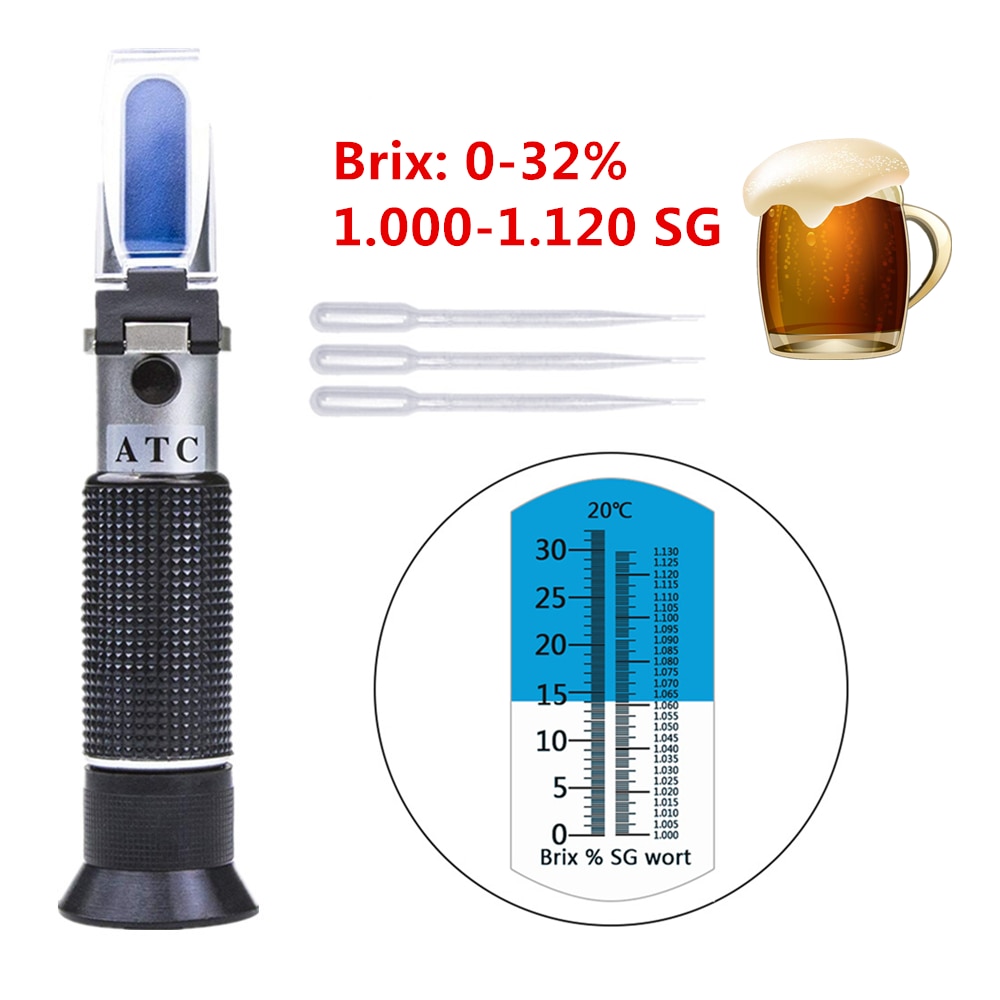 Beer Refractometer Hand Held 0-32% Brix Brewing Wo... – Vicedeal