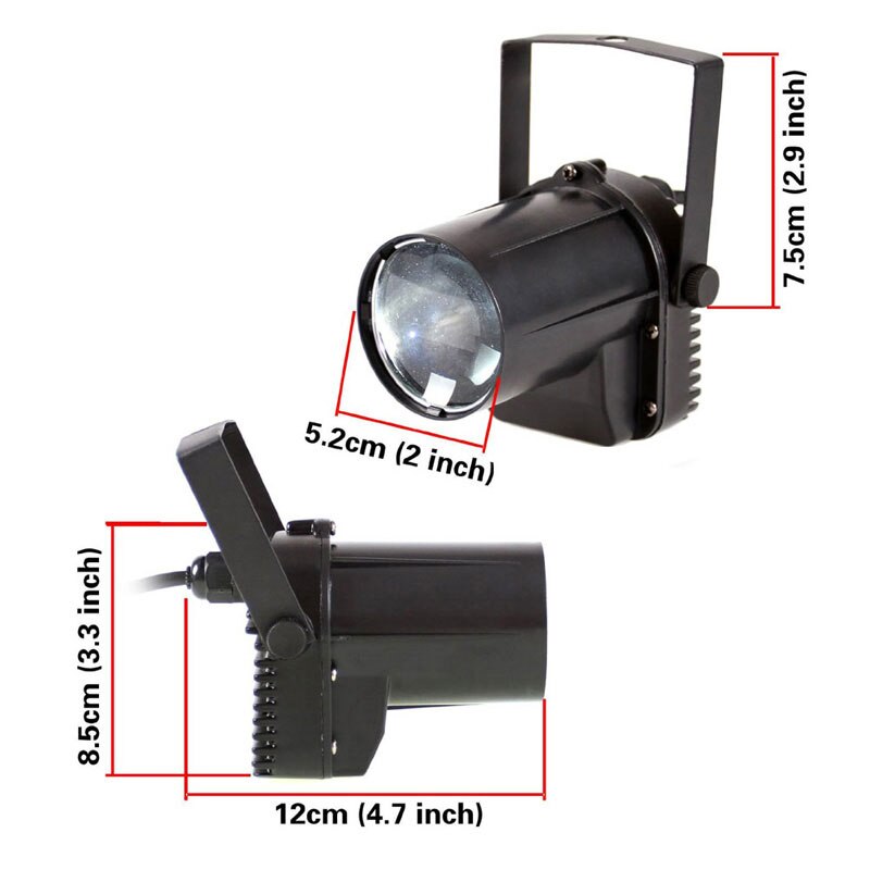 3W LED White / Red / Blue Beam Pinspot Light Spotl... – Grandado