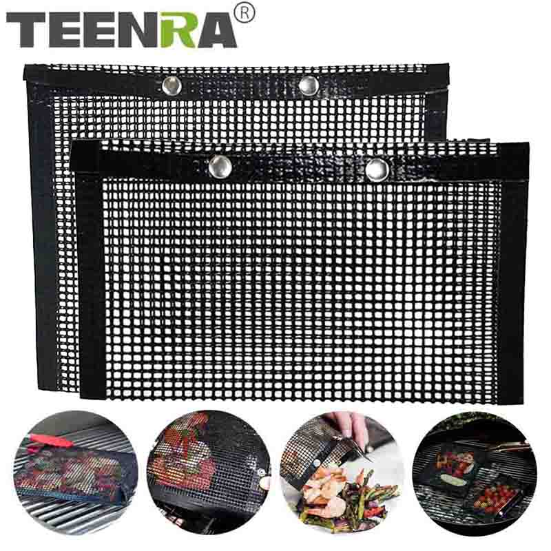 TEENRA Herbruikbare non-stick BBQ Mech Grill Zak Z... – Grandado