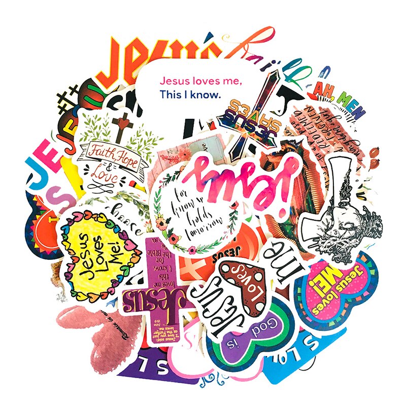 50PCS Cartoon Jesus Christ Love Faith Cute Sticker... – Grandado