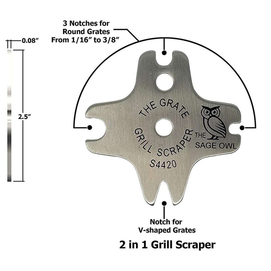 Stainless Steel Grill Scraper Portable Cleaning Bl... – Grandado