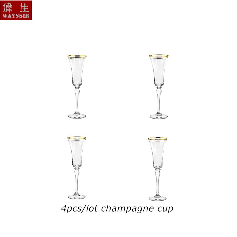 4pcs Set Champagne Wine Fruit Juice Crystal Glass ... – Grandado