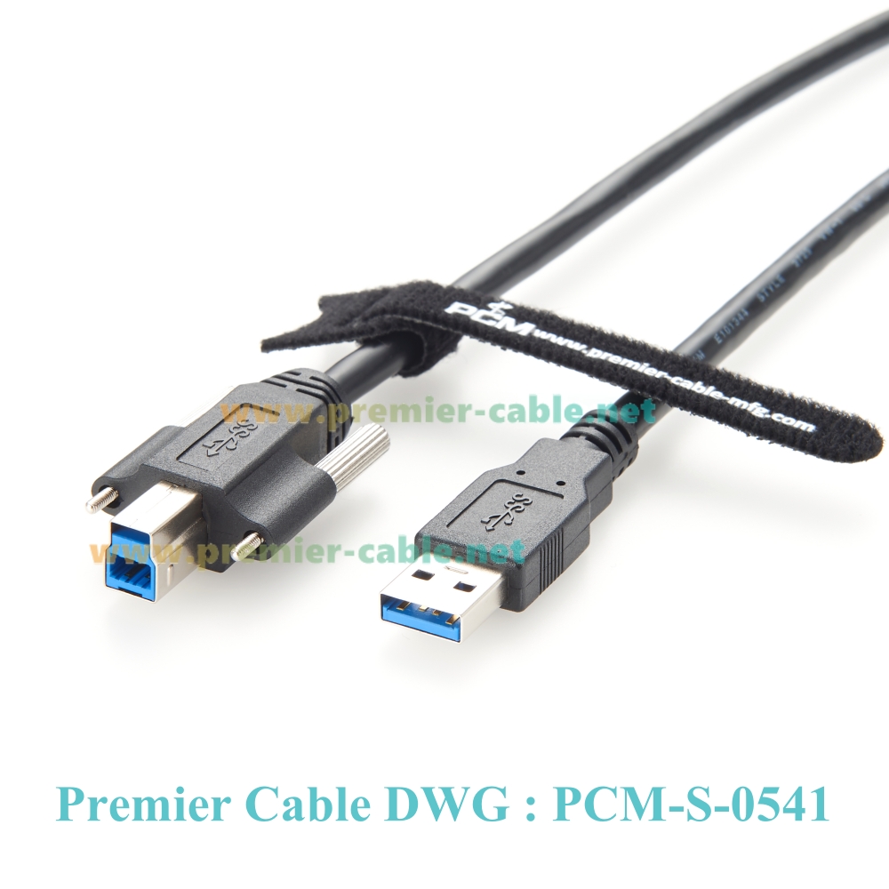 USB 3.0 A Male to Type-B Male Cable with Screw Loc... – Grandado