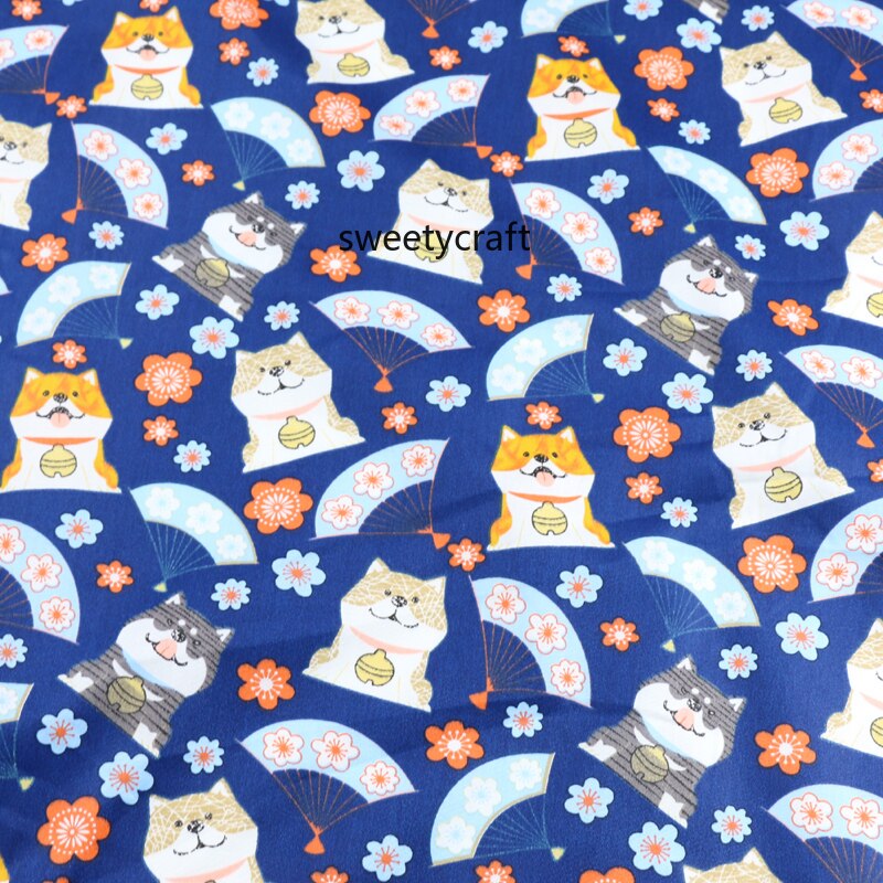 160x50cm Japanese Cartoon Dog print cotton fabric ... – Vicedeal
