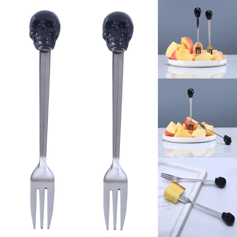 G92B 2pcs Stainless Steel Fruit Forks Halloween Sk... – Vicedeal