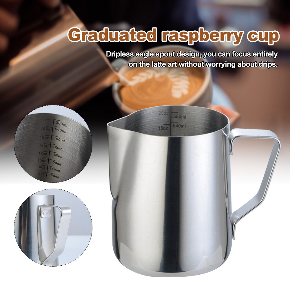 Large Capacity Home Cups With Scale Latte Art Milk... – Vicedeal