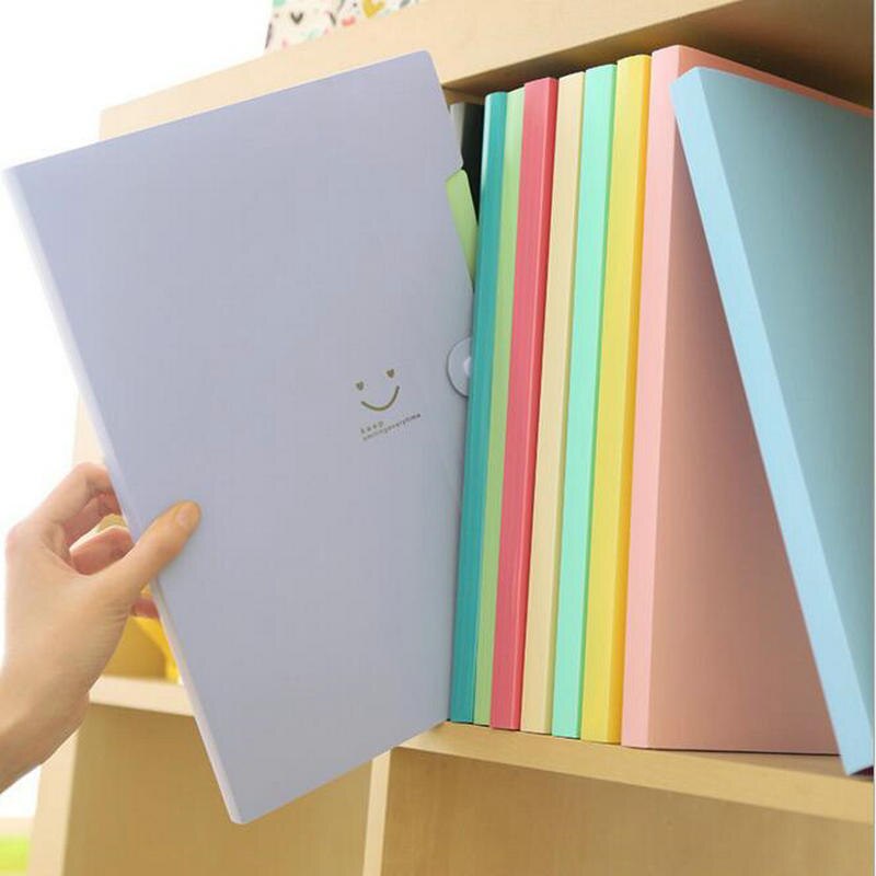 1 Piece Candy Color Pretty A4 Document Folder File... – Grandado