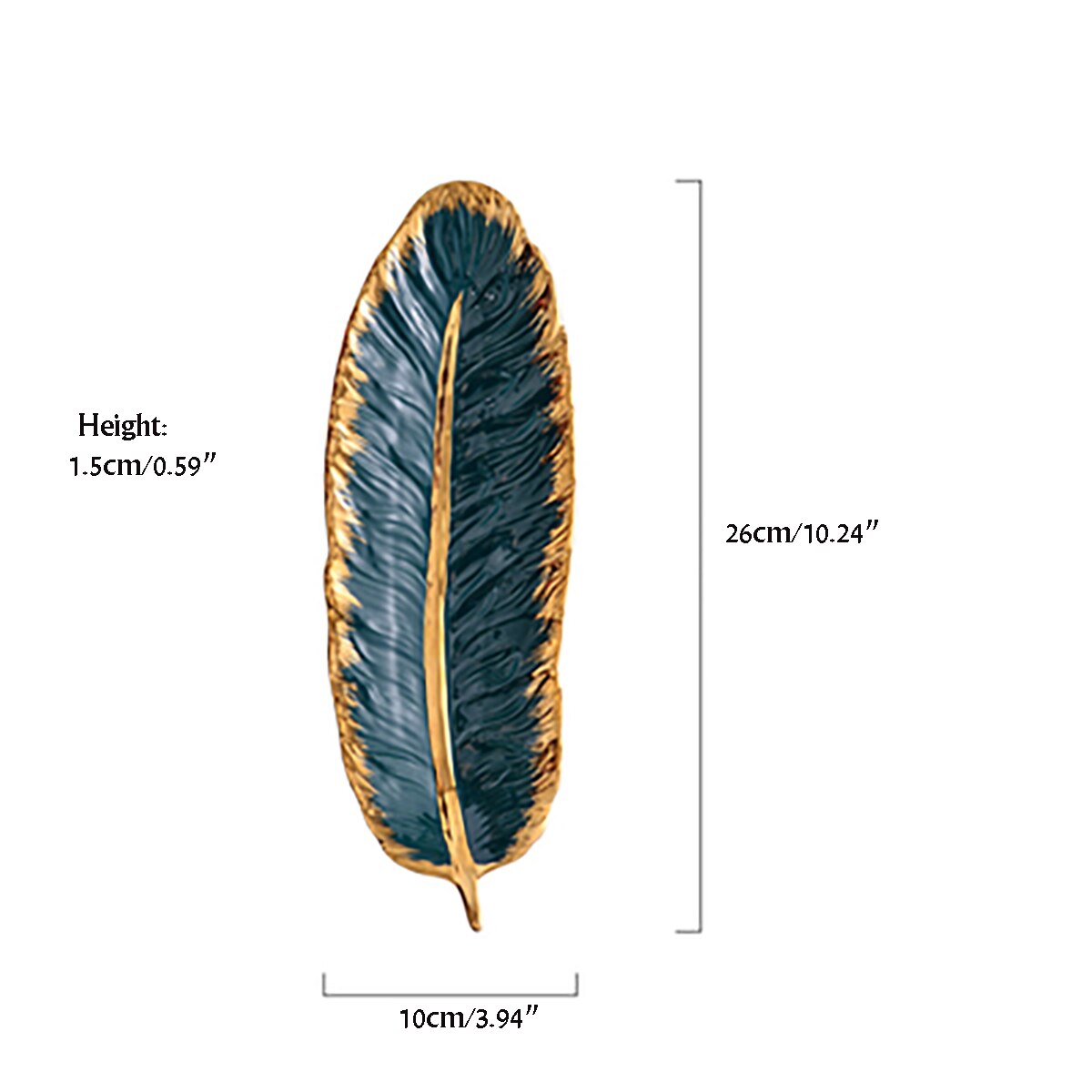 Bladvorm Keramische Plaat Goud Porselein Fruit Des... – Grandado