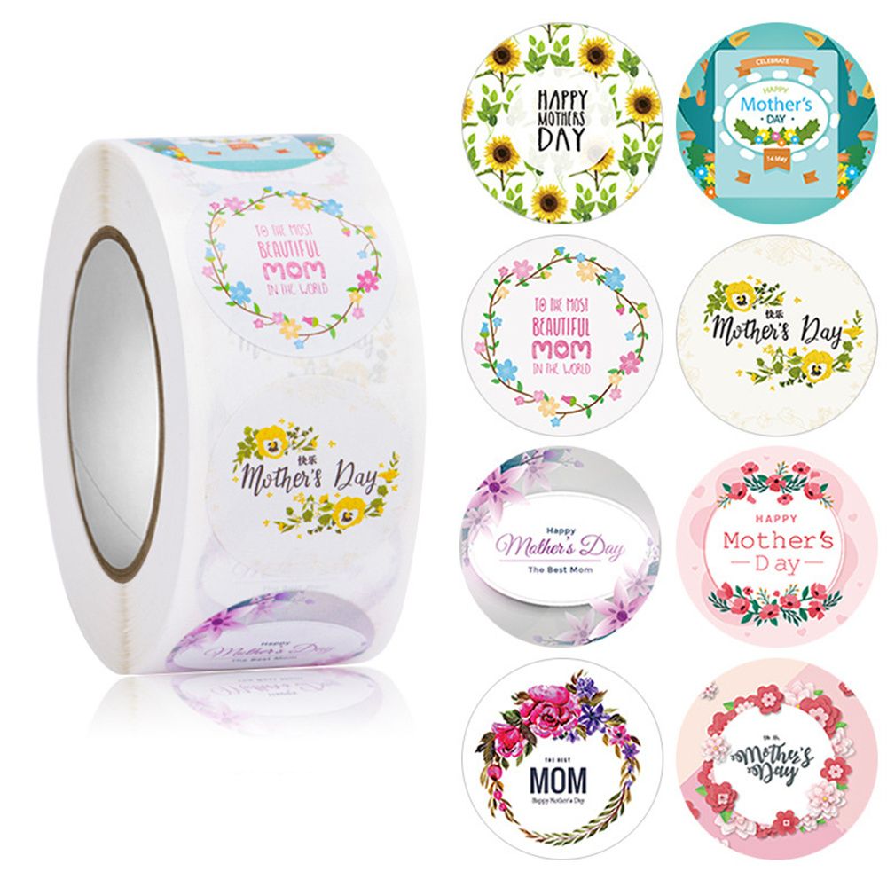 2.5cm 500pcs Happy Mothers Day Label Sticker 2.5cm... – Grandado