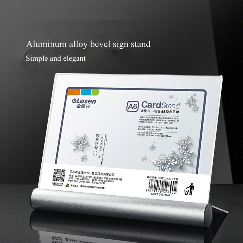 Bent Clear Acrylic Poster Menu Holder Perspex Leaf... – Grandado