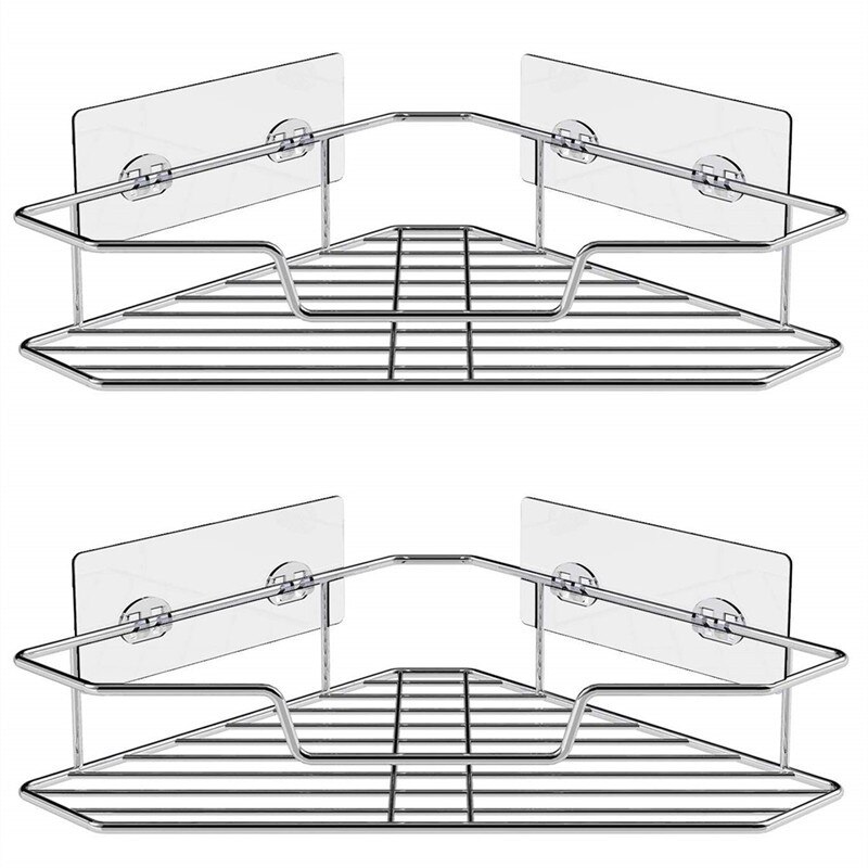 2 Stuks Rvs Badkamer Rekken Hoekplank Wandmontage ... – Vicedeal