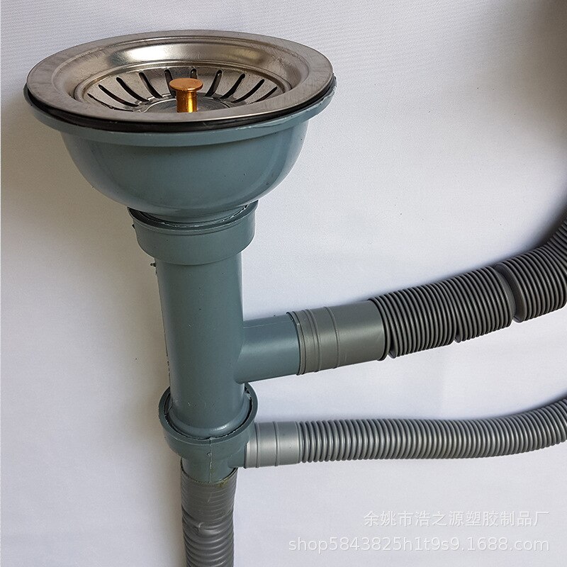 Semi Steel Anti Overflow Double Sink Sewer Pipe Ki Grandado