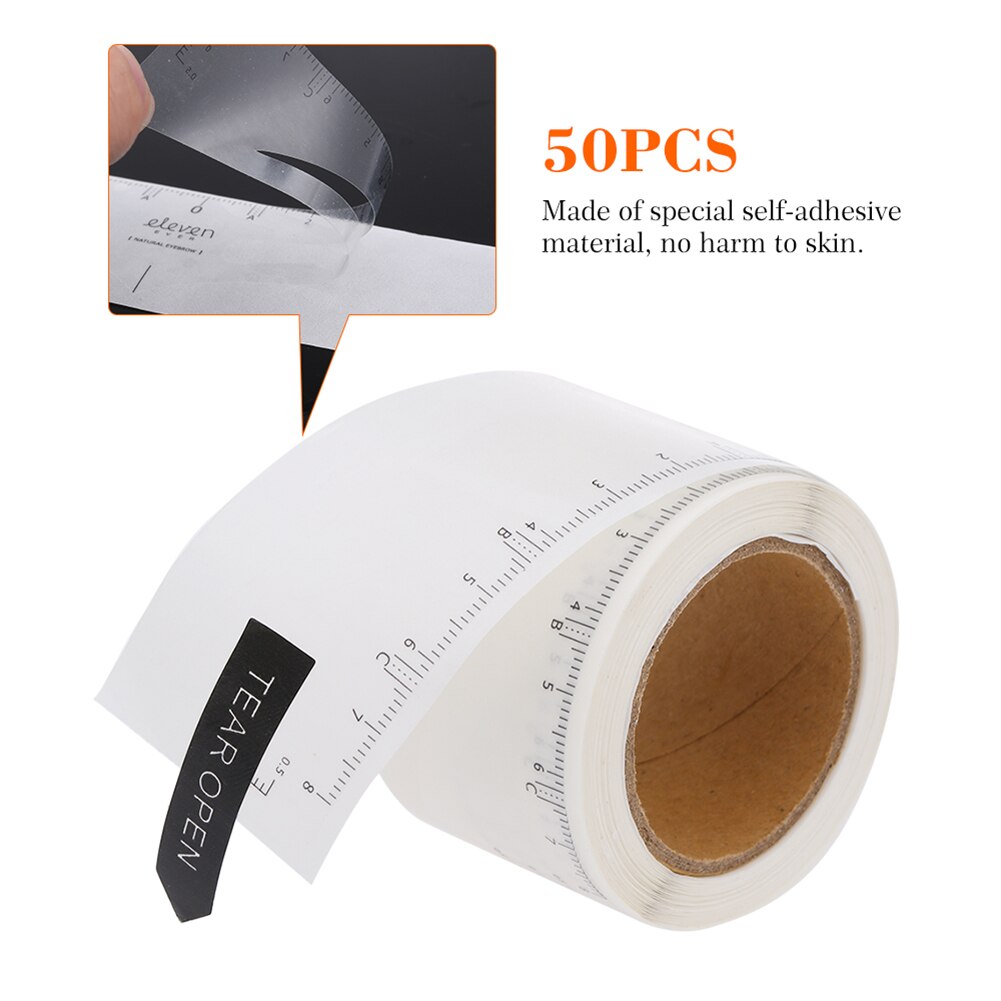 50pcs/roll Disposable Eyebrow Ruler Sticker Adhesi... – Grandado