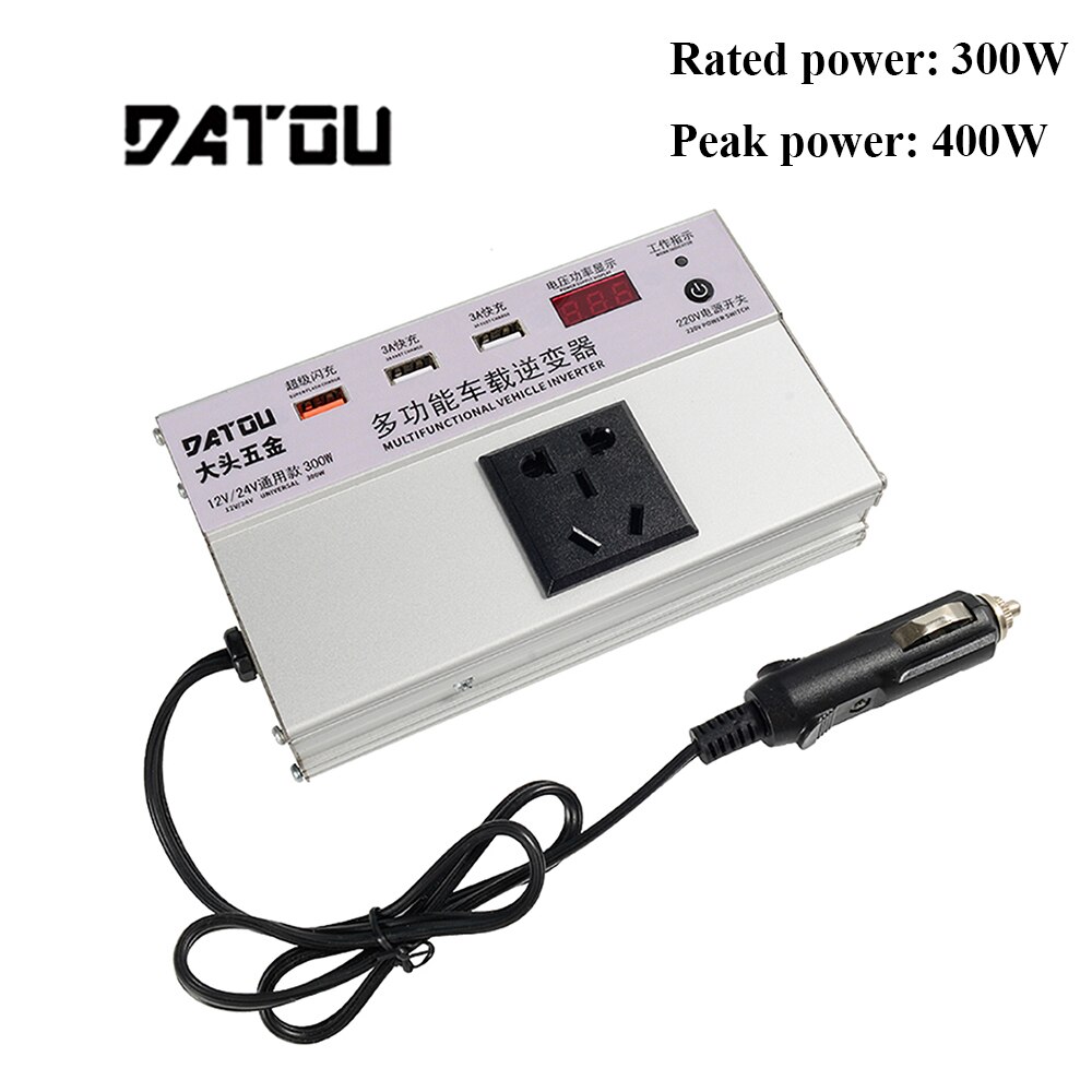 400W Car Inverter Battery 12V 24V To 220V Voltage ... – Grandado