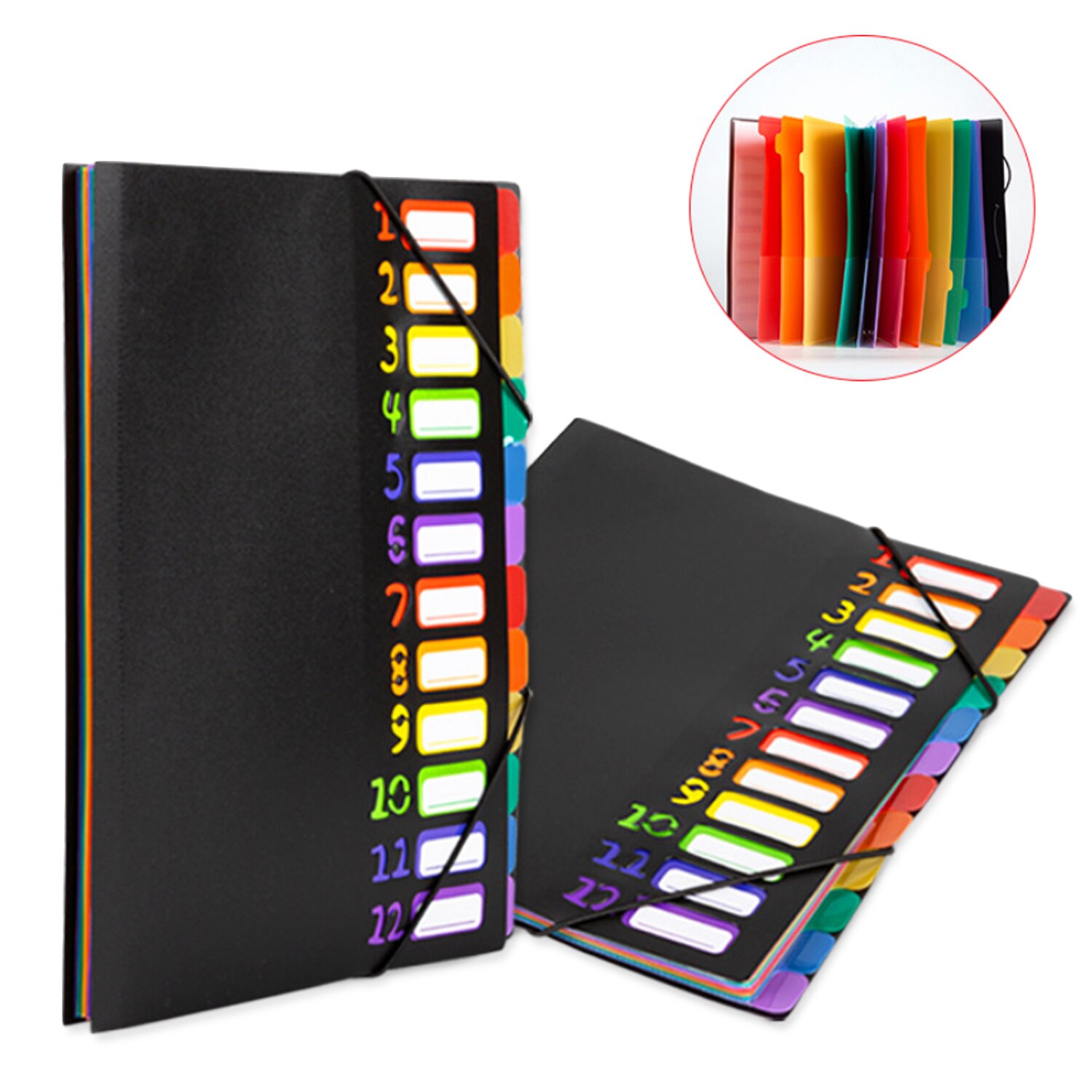 12 Pocket Expanding File Folders Document Paper Or... – Grandado