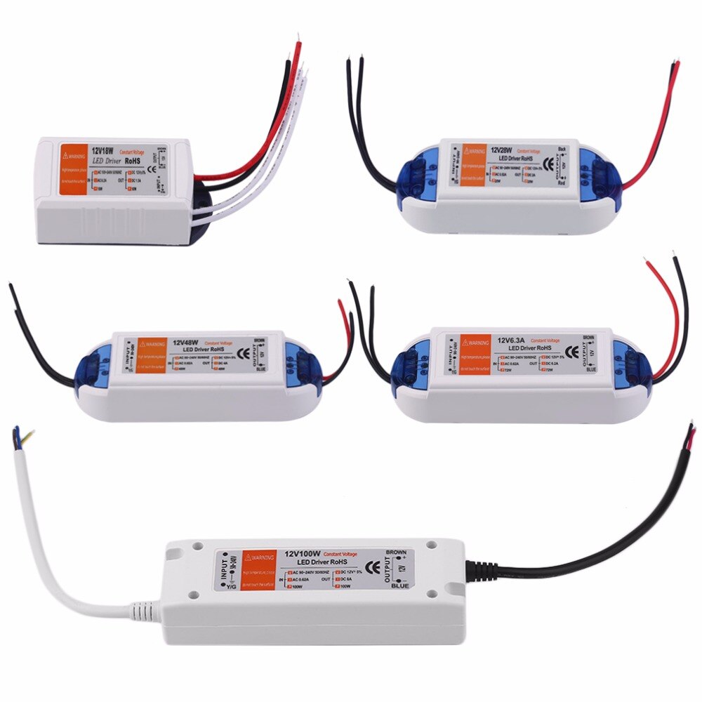 Icoco 18W/28W/48W/72W/100W Voeding Dc 12 V led Dri... – Grandado