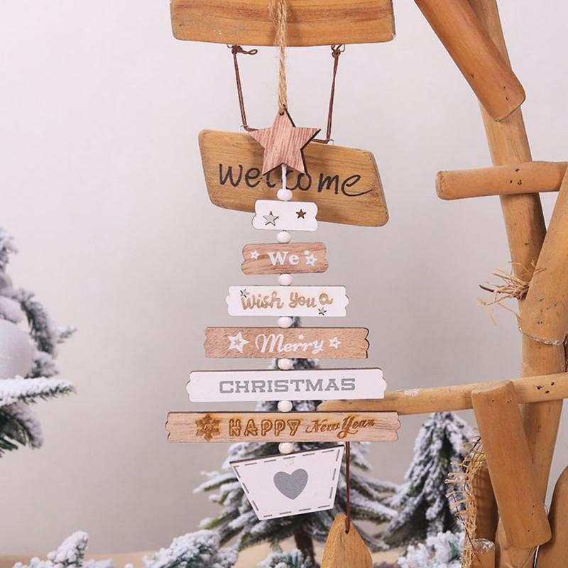 Wooden Christmas Tree Hanger Hanging Decoration DI... – Grandado