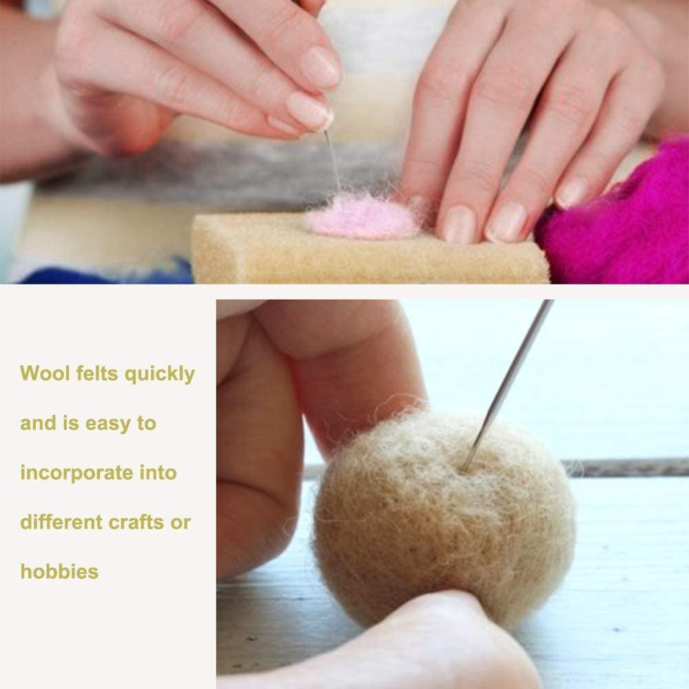 LMDZ Needle Felting Kit, 3 Colors Wool Roving for ... – Grandado