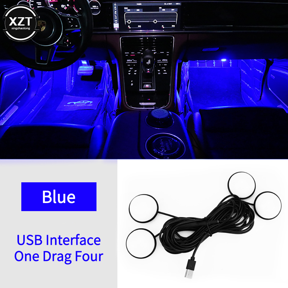 Car LED Foot Ambient Lights 3 Colors Auto Home Par... – Grandado