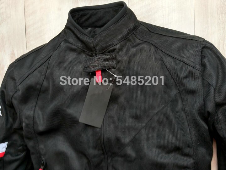 Black Gray Summer Mesh Racing Black Jacket Motorcy... – Grandado
