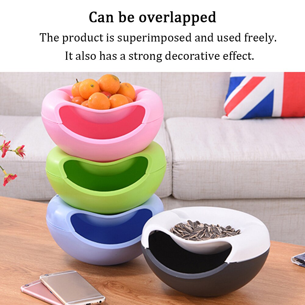 Lazy Snack Round Bowl Plastic Snack Storage Box Bo... – Vicedeal