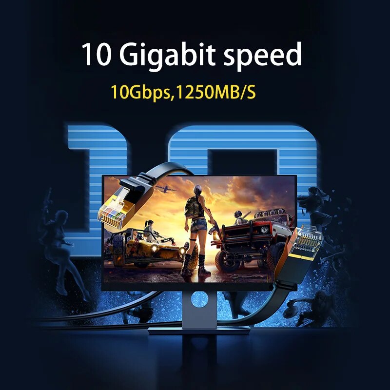 Cat 7 Ethernet Cable Cat7 High Speed Flat Gigabit ... – Grandado