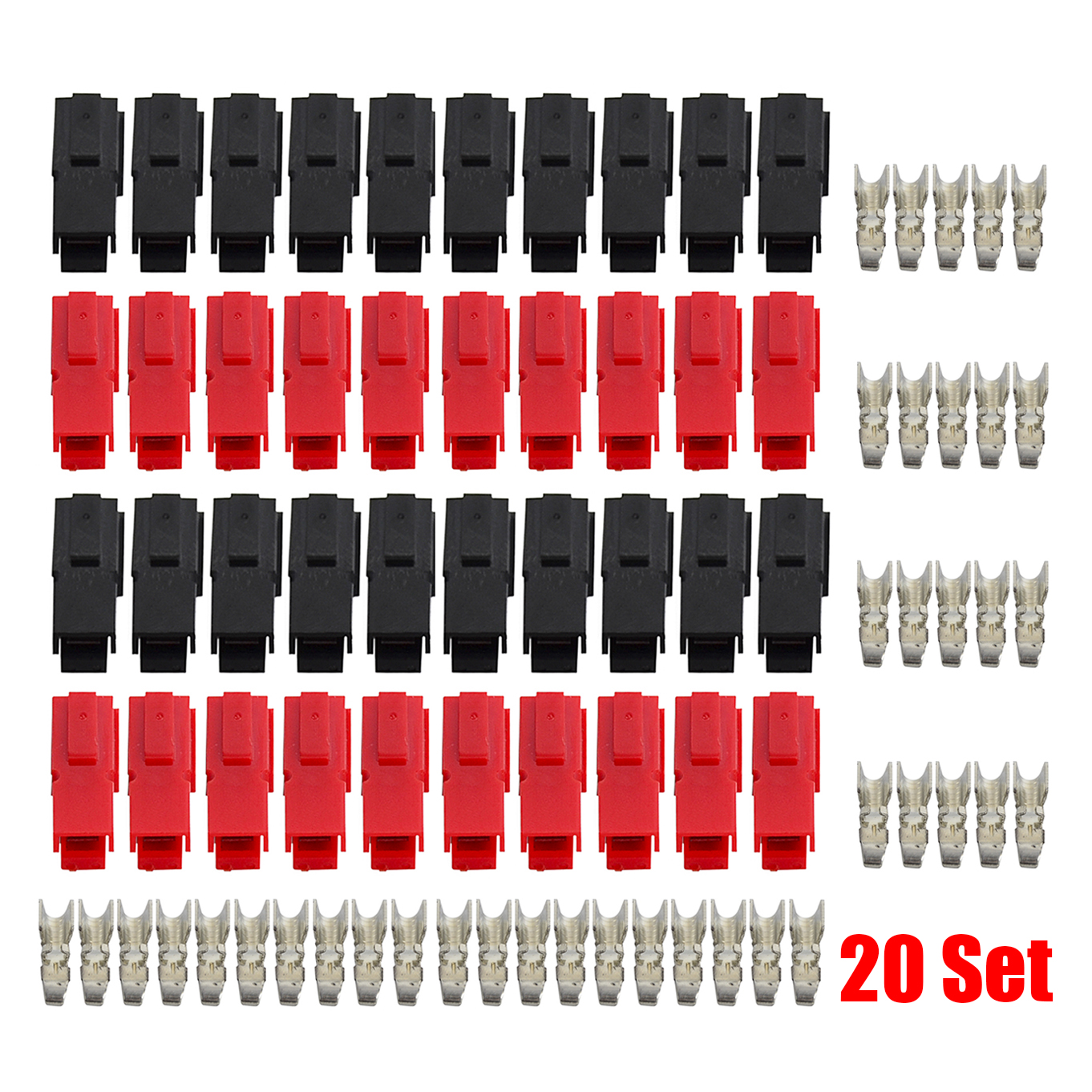20 Pairs Red Black 30A 45A Amp 600V Power Marine C... – Grandado